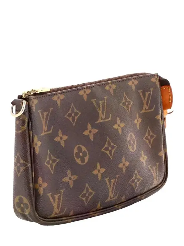 LOUIS VUITTON Pochette Accessoires Monogram Canvas Clutch Bag - Brown