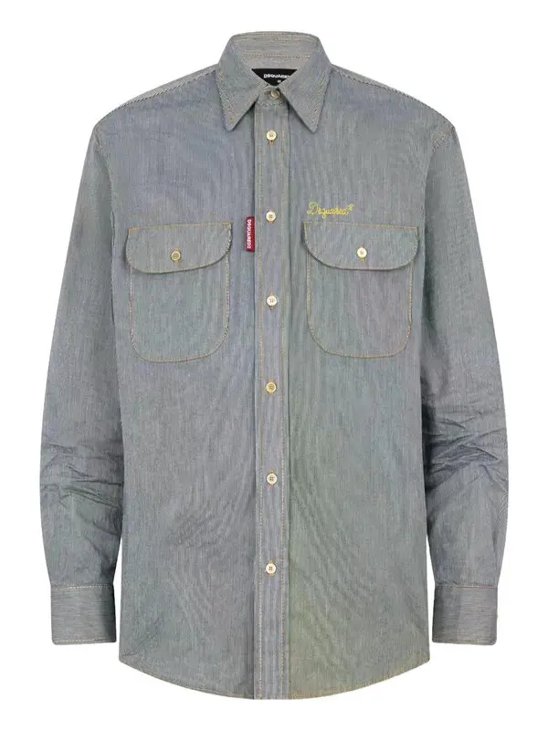 Dsquared2 Flap-pocket Shirt - Grey