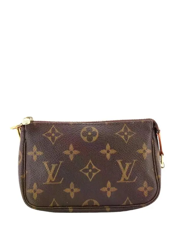 LOUIS VUITTON Pochette Accessoires Monogram Canvas Mini Clutch - Brown