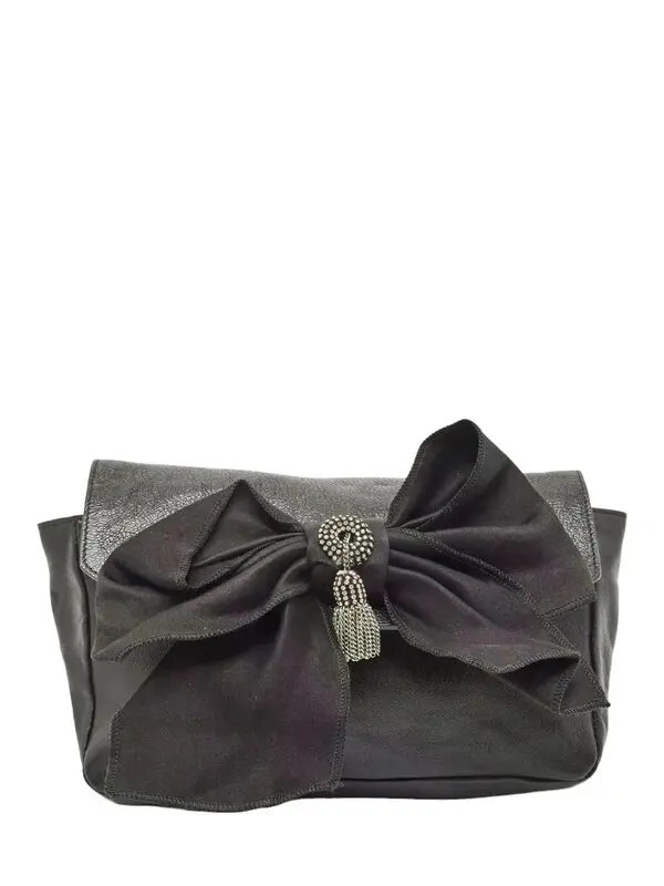 Chloé Bow-detail Clutch - Black