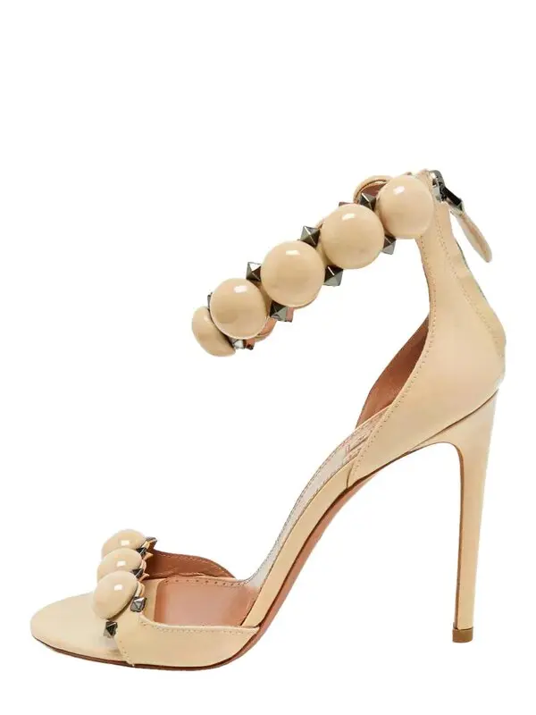 Alaïa Bombe Beaded Sandals - Neutrals