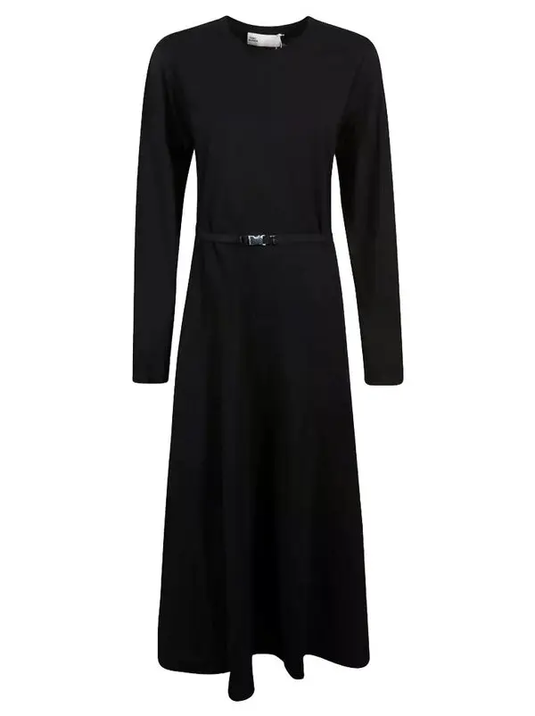 Tory Burch Buckle Long-sleeve Midi Dress - Black