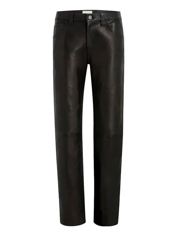 Khaite Emmet Leather Trousers - Black
