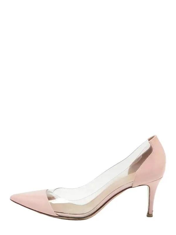 GIANVITO ROSSI Plexi Leather Pumps - Pink