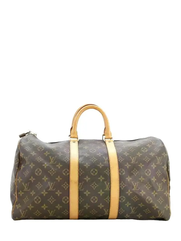 LOUIS VUITTON Keepall Monogram Canvas 45 Satchel - Brown