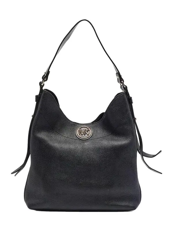 Michael Kors Large Bowery Leather Shoulder Bag - Black