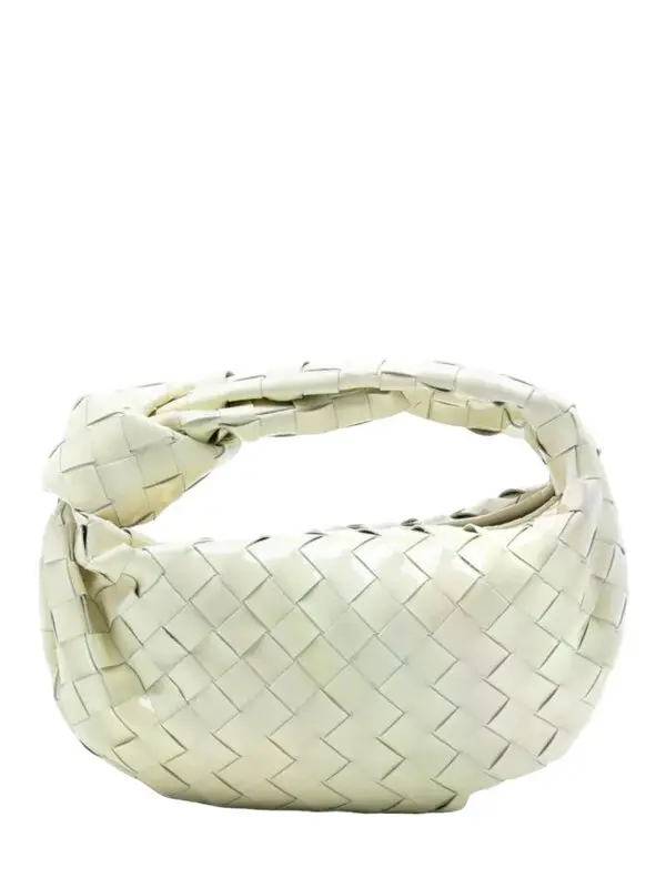 Bottega Veneta Mini Intrecciato Jodie Hobo Bag - White