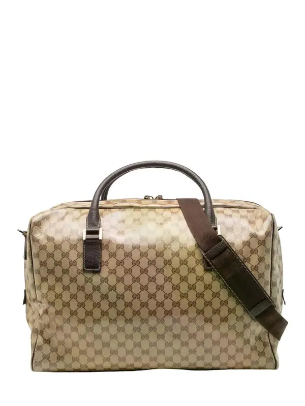 Gucci Gg Crystal Duffle Bag - Brown