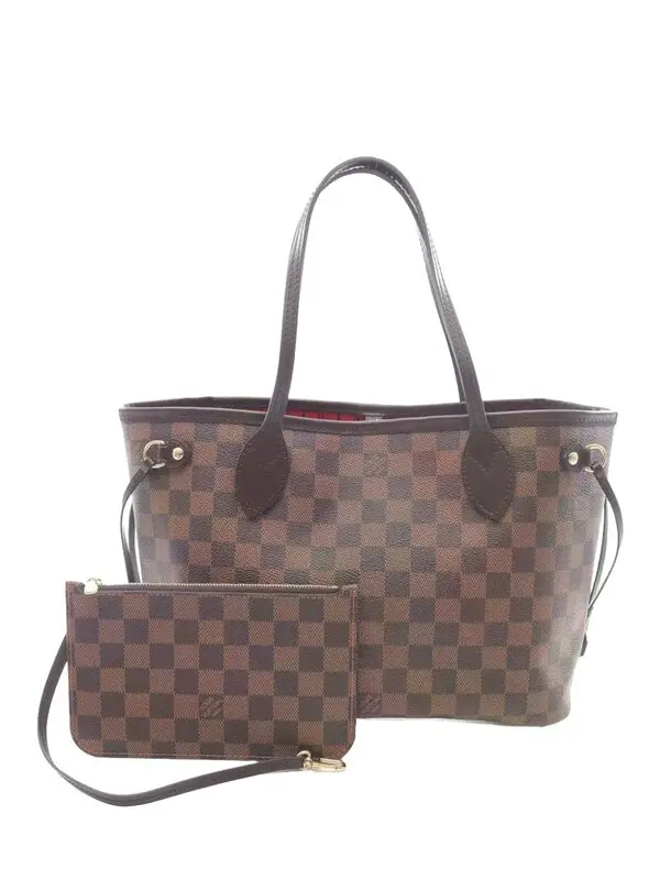 LOUIS VUITTON Damier Ebene Neverfull Pm Tote Bag - Brown