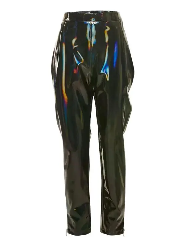 Balmain Iridescent Zip Trousers - Black
