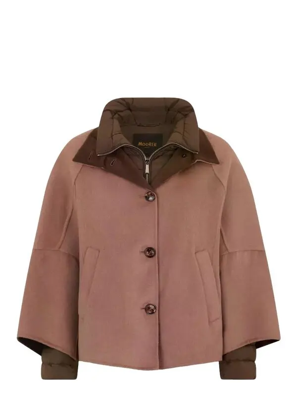 MOORER Lenie-cwb Cape Jacket - Brown