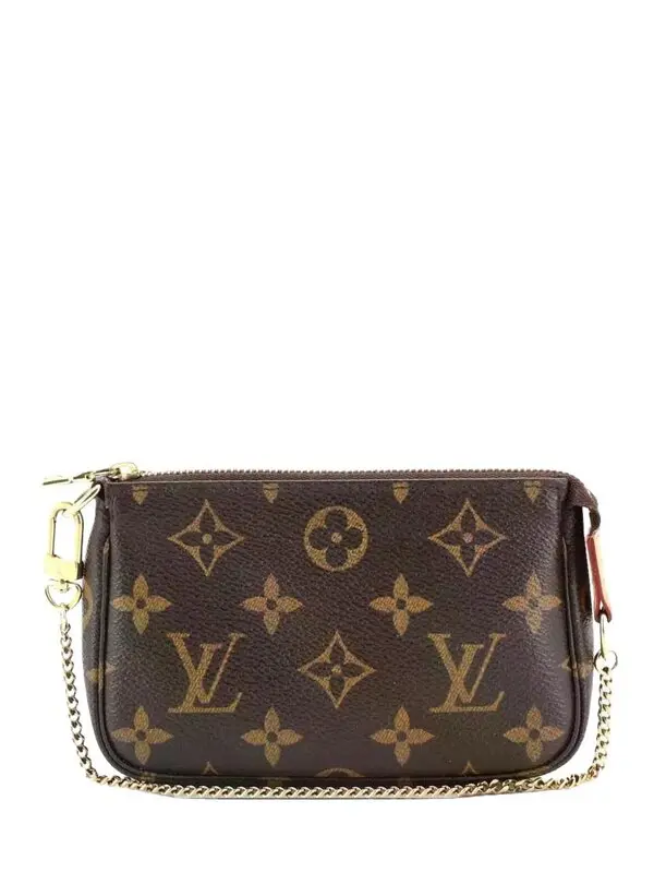 LOUIS VUITTON Petit Bucket Zip Monogram Canvas Pouch - Brown
