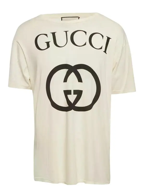 Gucci Logo-print T-shirt - Neutrals