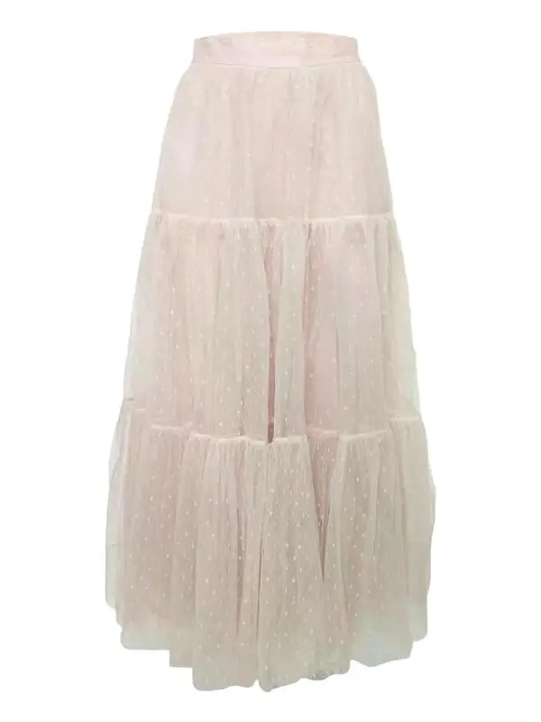 Red Valentino Tiered Maxi Skirt - Pink