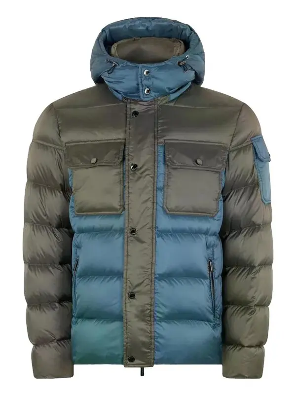 MOORER Devon Hooded Padded Jacket - Grey