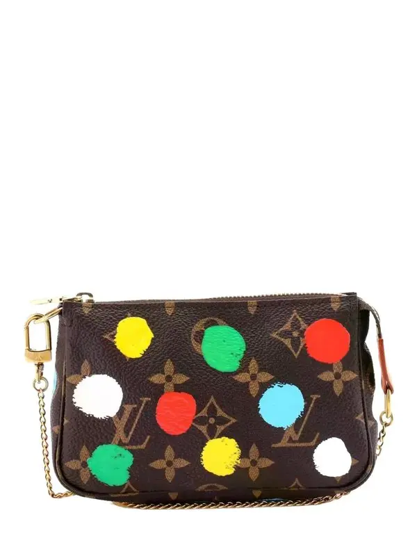 LOUIS VUITTON Pochette Accessoires Yayoi Kusama Painted Dots Monogram Canvas Mini Clutch - Multicolour