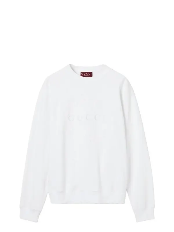 Gucci Cotton Jersey Sweatshirt With Embroidery - White