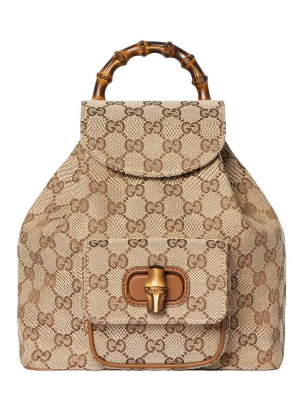 Gucci Bamboo Backpack - Brown