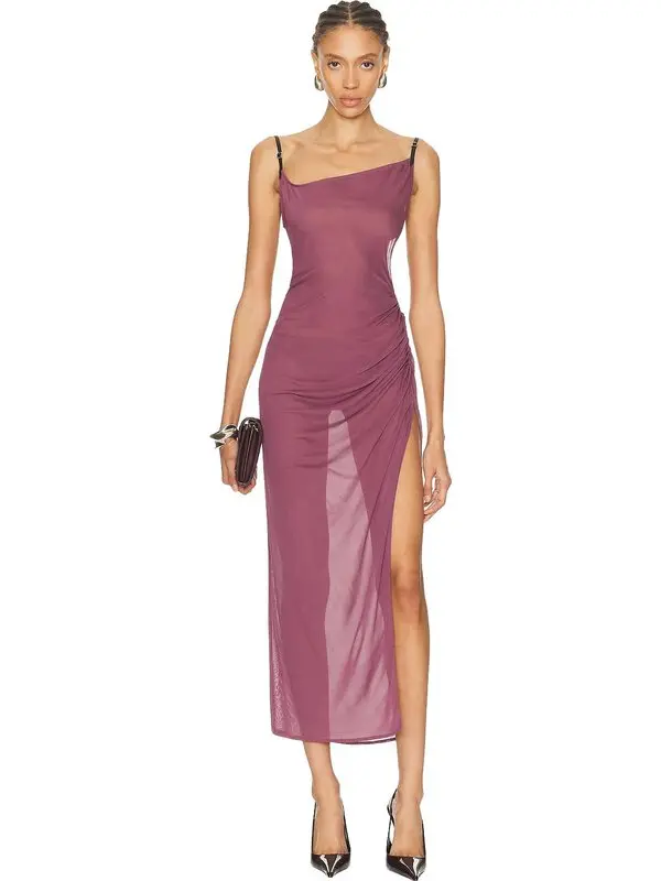 MUGLER Asymmetrical Dress - Antique Pink