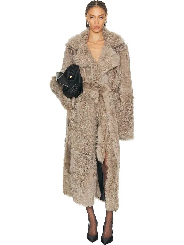 LUDOVIC DE SAINT SERNIN Shearling Coat - Pearl