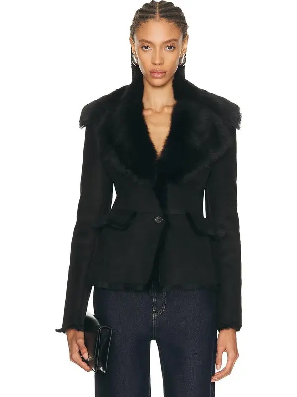 Magda Butrym Shearling Jacket - Black