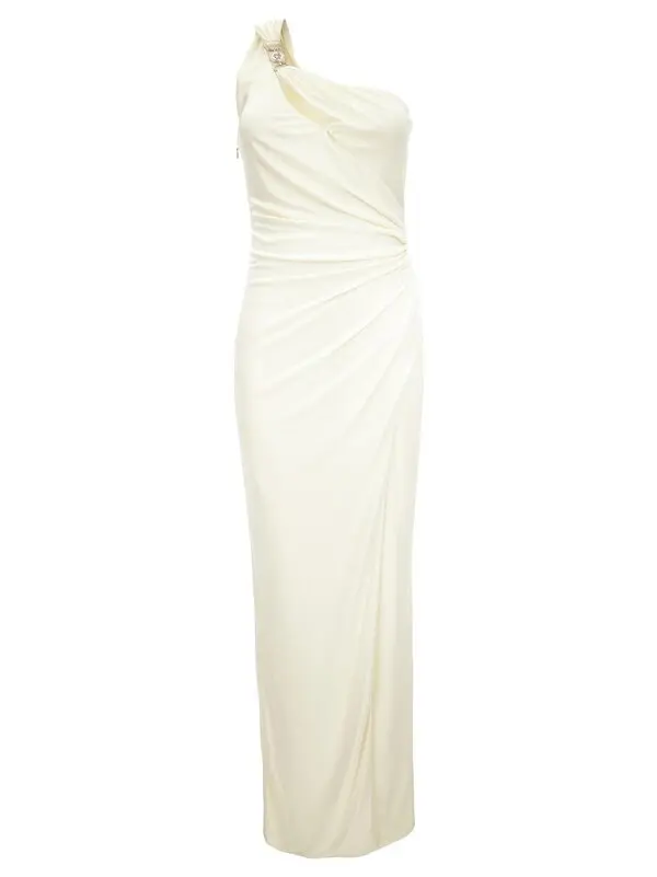 Versace One-shoulder Jersey Gown - Ivory