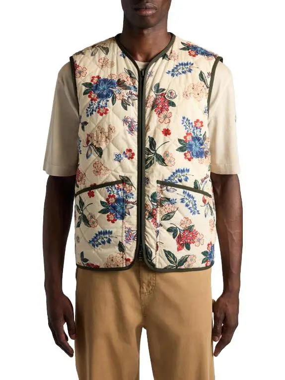 Moncler Franqui Reversible Vest - Cream Floral