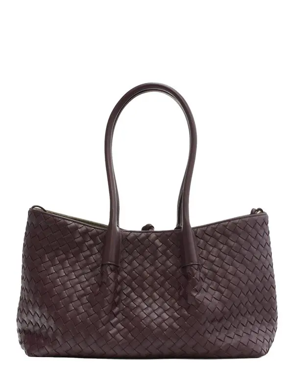 Bottega Veneta Medium Pinacoteca Intrecciato Leather Tote - 2203 Dark Barolo/pick-m B
