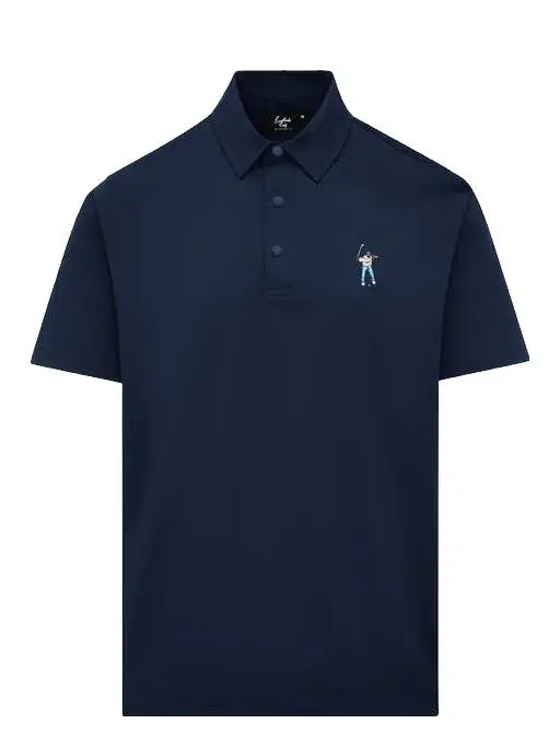 EASTSIDE GOLF Snap Placket Performance Golf Polo - Midnight Navy