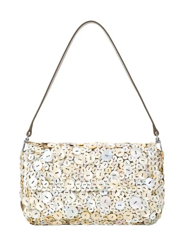 Staud Timmy Sequin Convertible Shoulder Bag - Mother Of Pearl