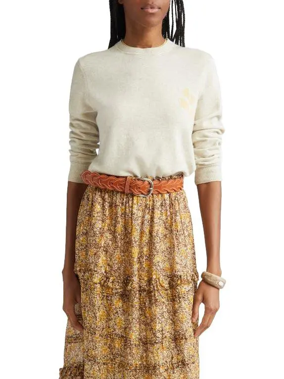 Isabel Marant Lanta Cotton & Wool Sweater - Light Grey/light Yellow