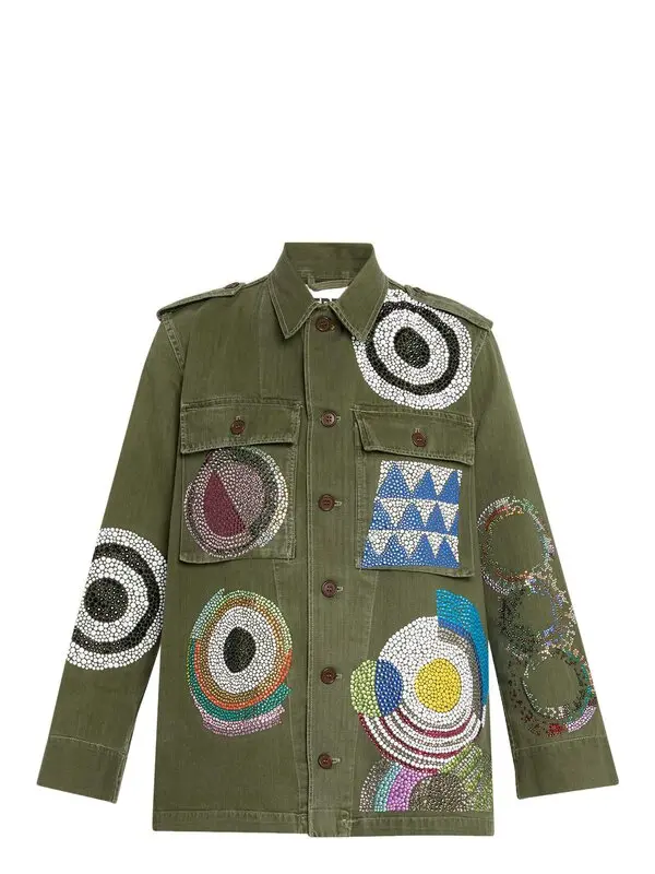Libertine Sonia Crystal Utility Jacket - Army Green