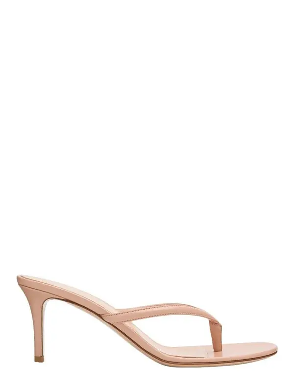 GIANVITO ROSSI 70mm Nappa Leather Thong Sandals - Peach