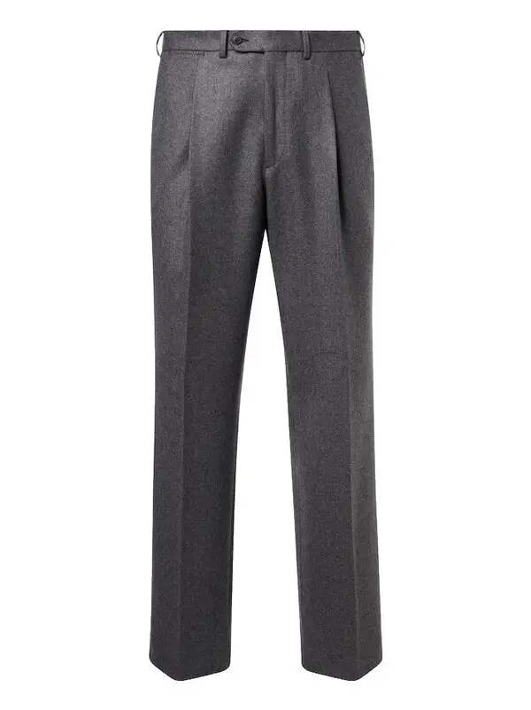 SAMAN AMEL Wool Suit Pants - Grey