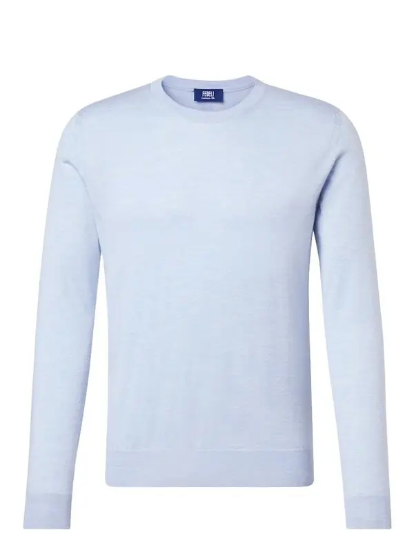 Fedeli Argentina Cashmere And Silk Sweater - Blue
