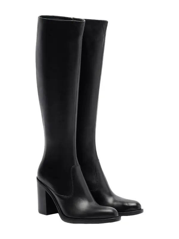 Chloé Phoenix 90 Leather Knee-high Boots - Black
