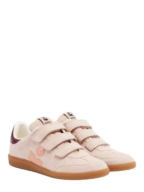 Isabel Marant Beth Leather-trimmed Suede Sneakers - Pink