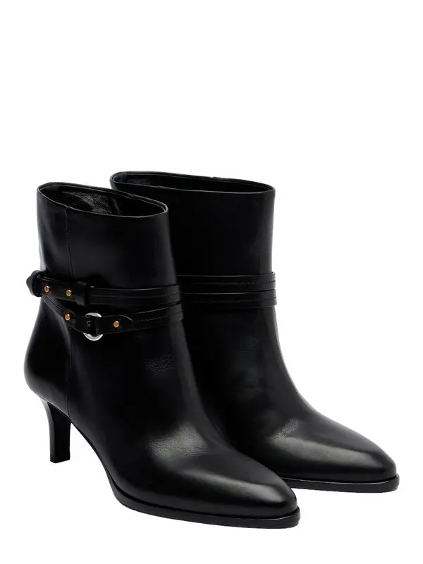 Isabel Marant Étoile Meyli 55 Leather Ankle Boots - Black