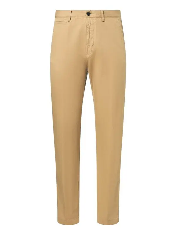 SLOWEAR Slim Cotton-linen Trousers - Brown