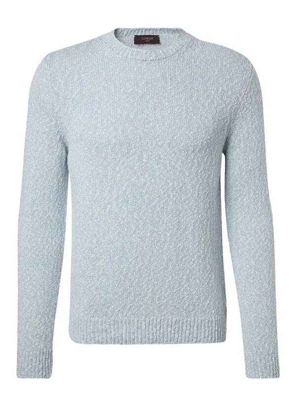 SLOWEAR Crewneck Cotton Sweater - Blue