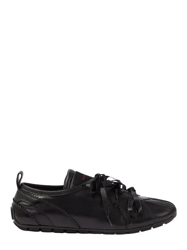 Simone Rocha Ballerina Grip Leather Sneakers - Black