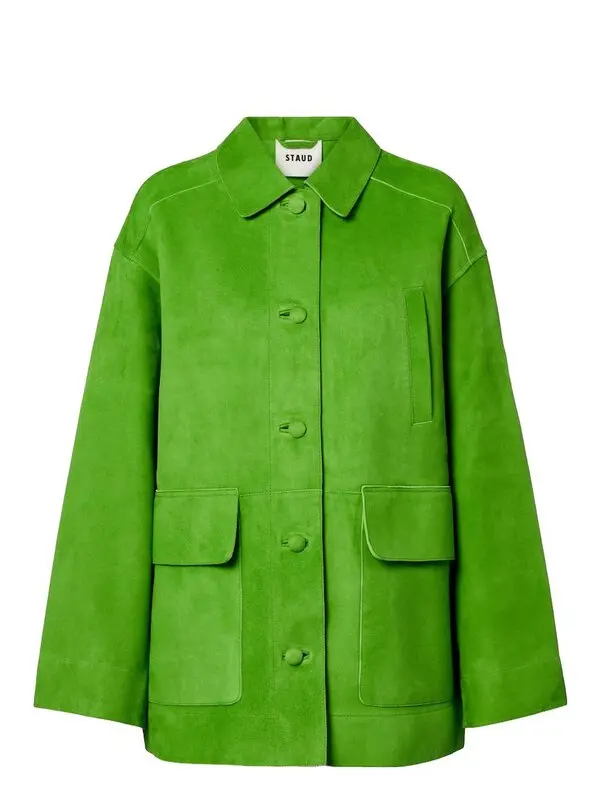 Staud Roxanne Suede Jacket - Green