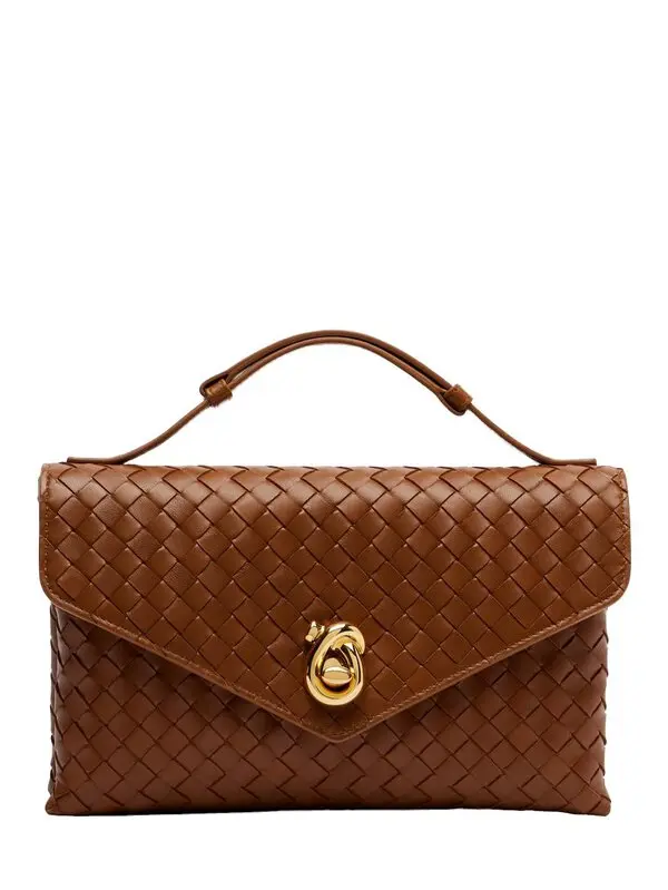 Bottega Veneta Knot Lock Top-handle Bag - Brown