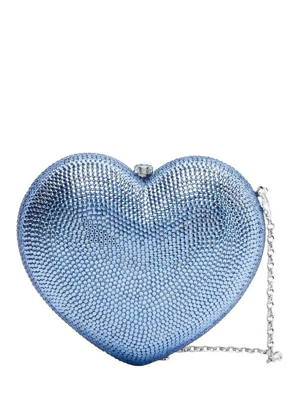 Judith Leiber L'amour Petit Coeur Clutch - Blue