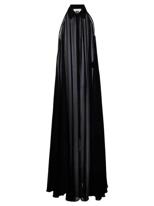 THE FRANKIE SHOP Sukie Sheer Maxi Dress - Black