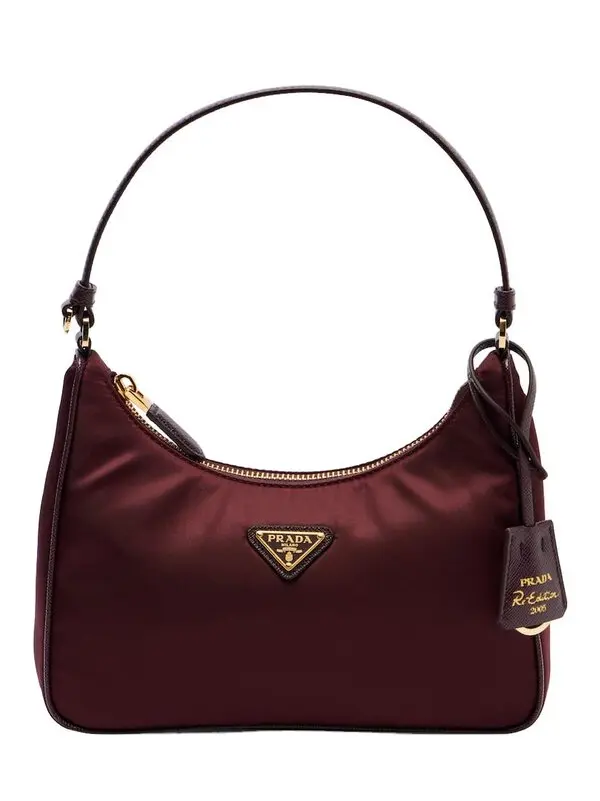 Prada Re-edition 2005 Re-nylon Shoulder Bag - Burgundy