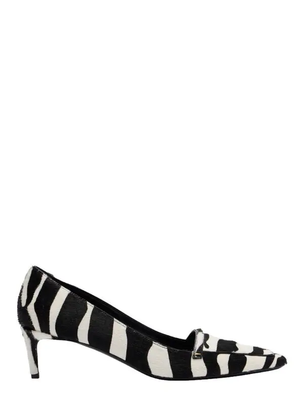 Khaite Celia 50 Zebra-print Calf Hair Pumps - Black