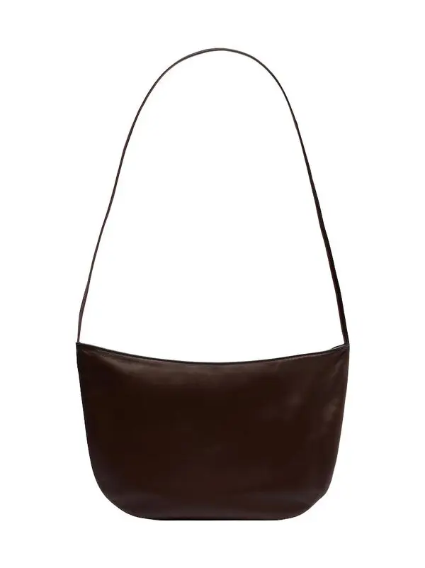 THE ROW Ew Izzy Medium Leather Shoulder Bag - Brown