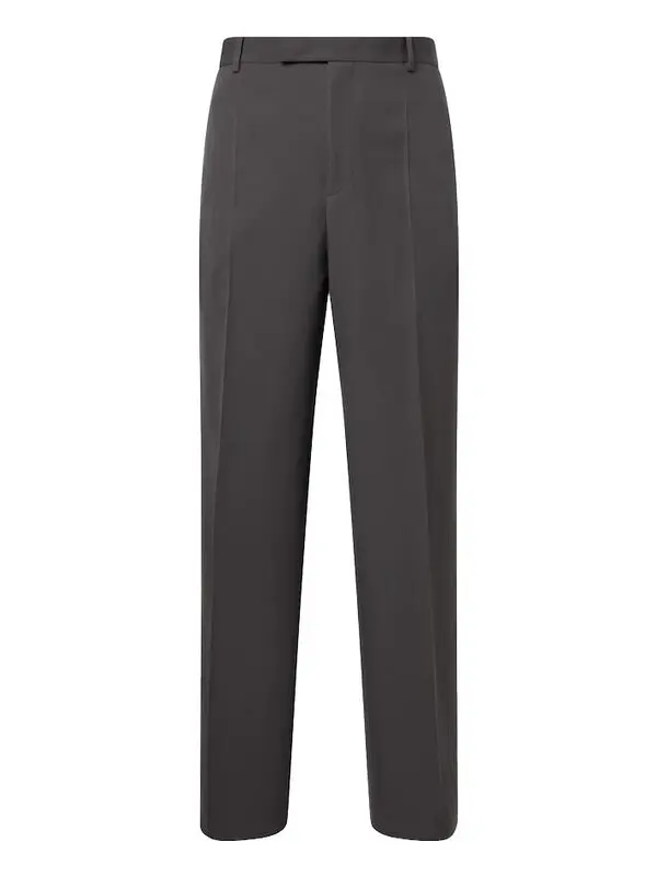 JIL SANDER Wool Wide-leg Trousers - Grey