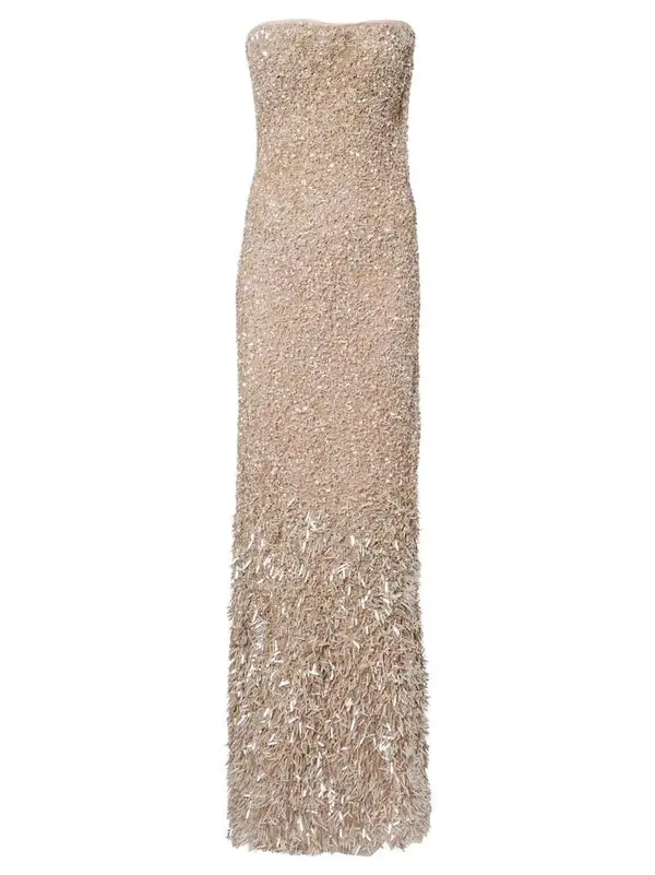 MARMAR HALIM Dailin Embellished Gown - Beige